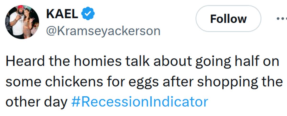 What is the recession indicator meme all over the internet?