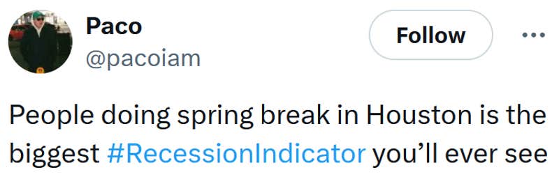 What is the recession indicator meme all over the internet?