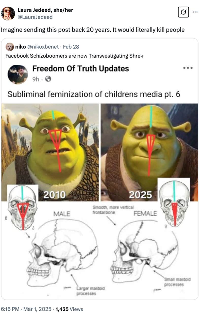 Conspiracy theorists are now 'transvestigating' Shrek—yes, really