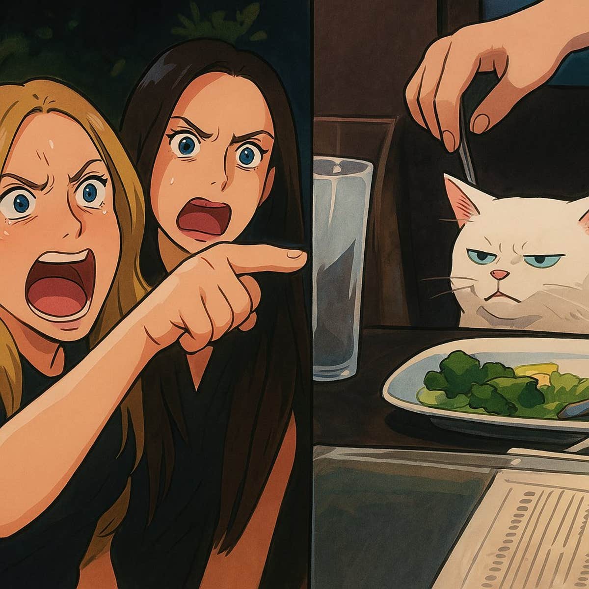 21 Viral Memes Reimagined as Studio Ghibli Scenes Using AI