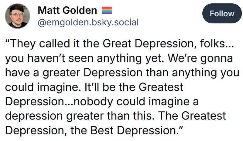 Is this the Great Depression 2? The internet certainly thinks so—22 memes