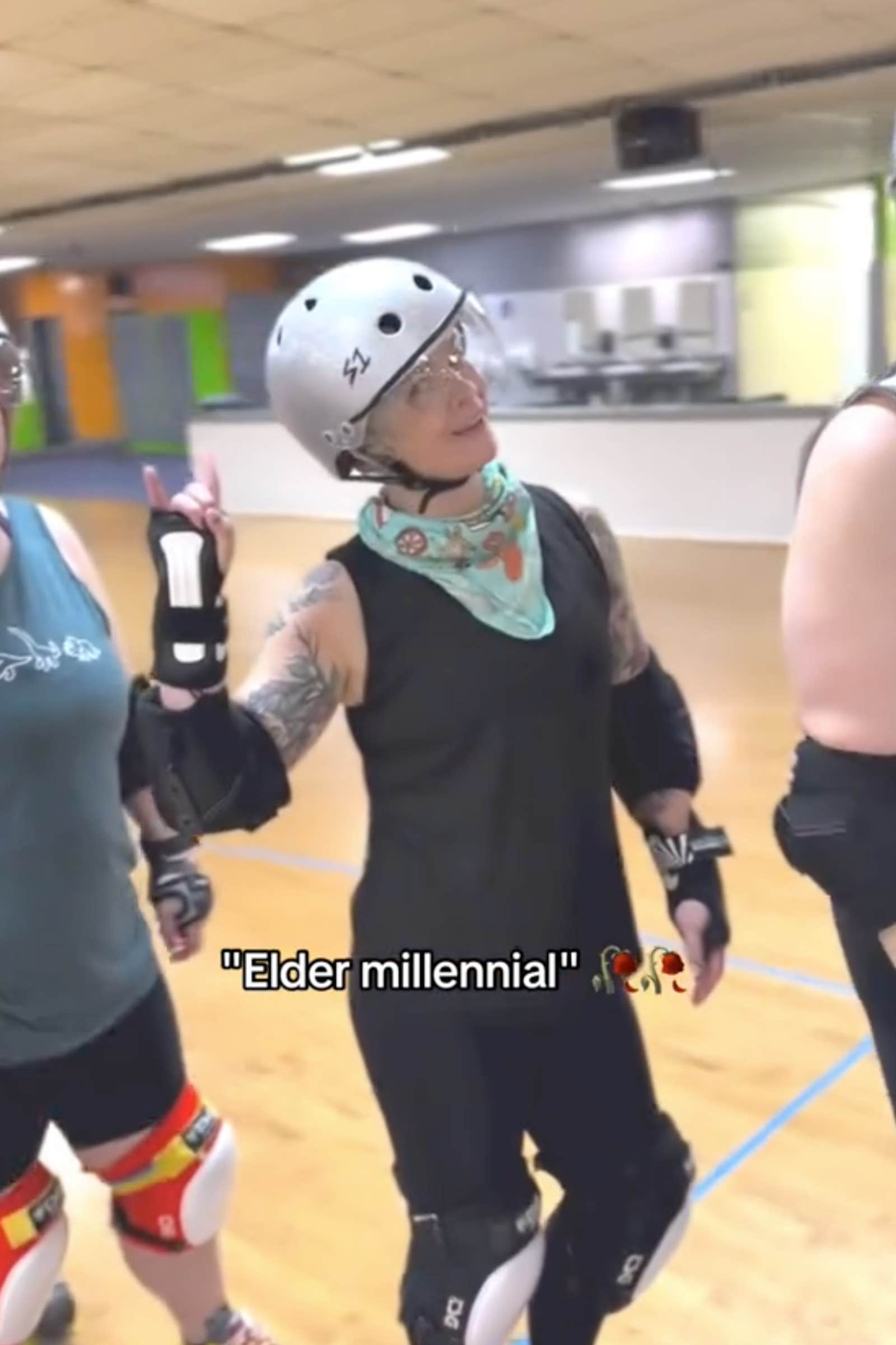 What is the roller derby 'Elder Millennial' meme, why is it so cringe?
