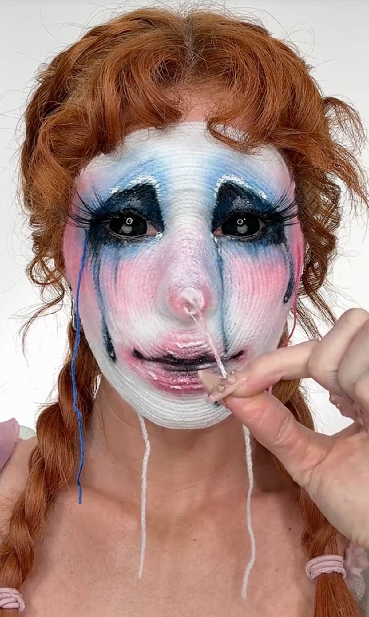The Yarn Makeup Trend Is Creeping TikTok Out... In A Fun Way