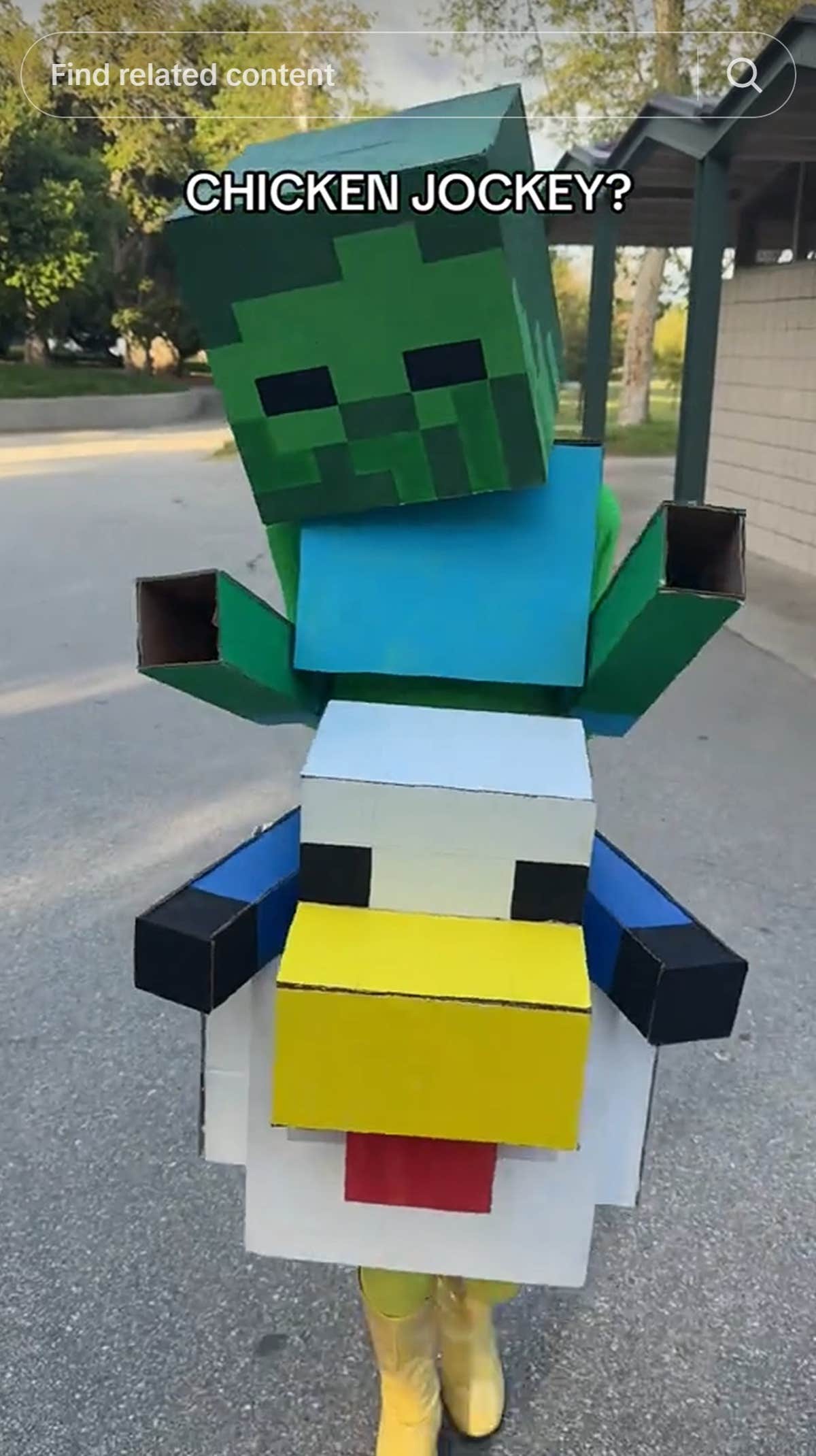 What is the Chicken Jockey meme from 'A Minecraft Movie'