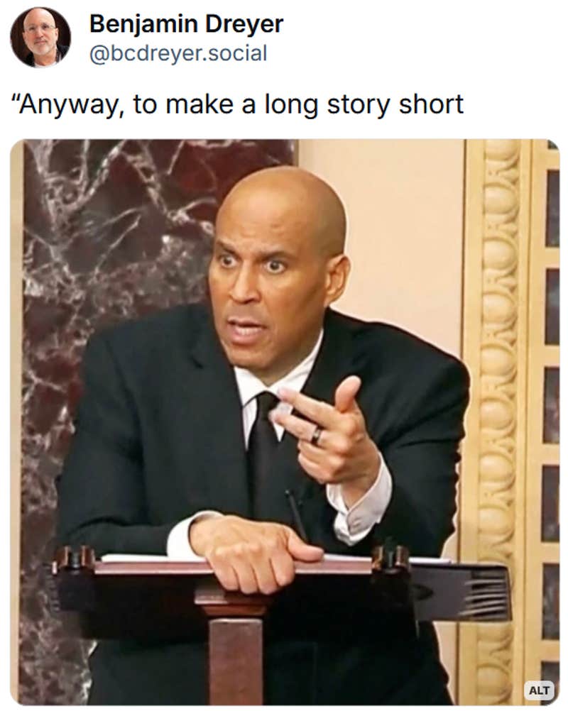 Cory Booker memes flood social media after Senate marathon—20 of the best
