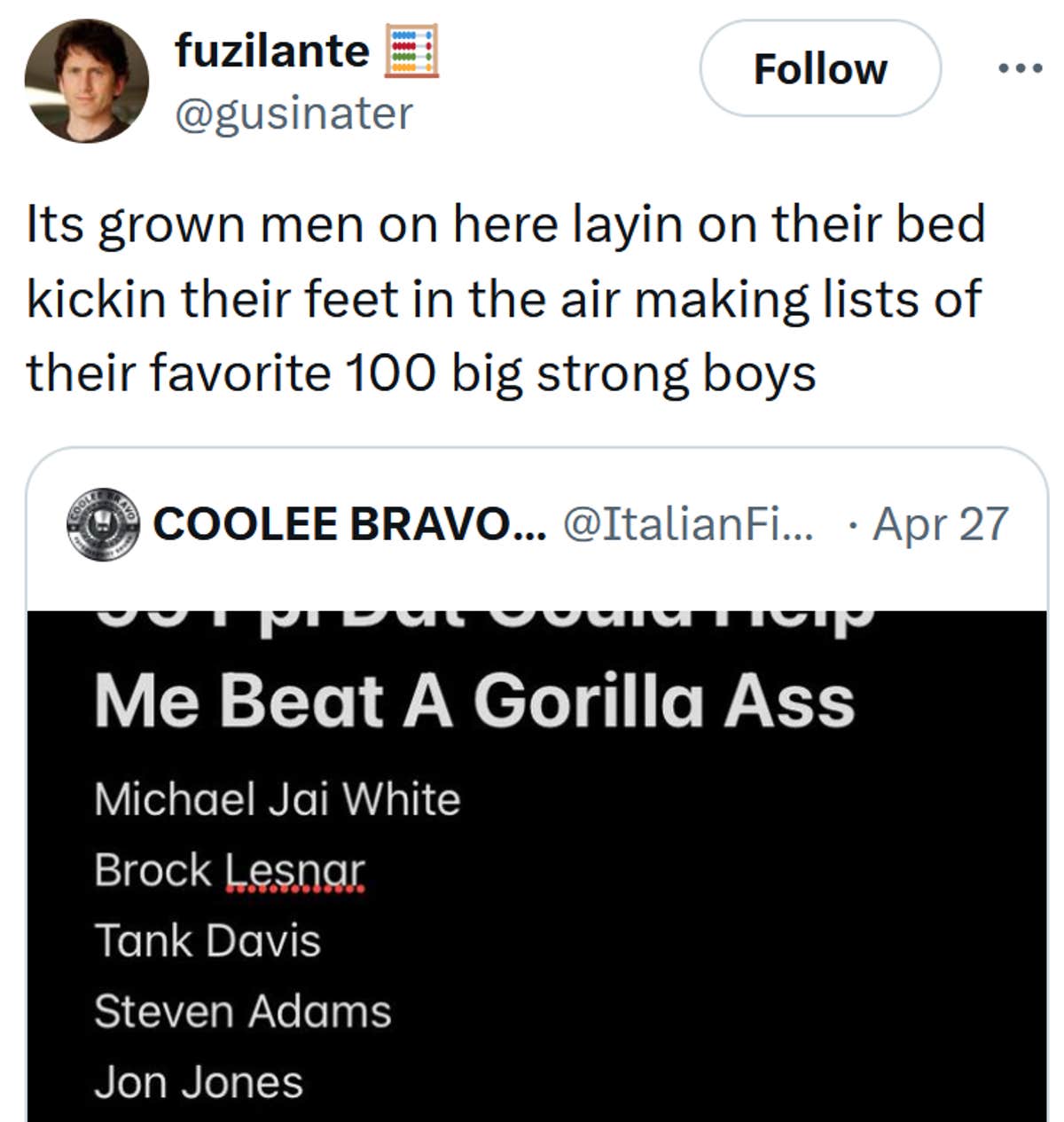 Could 100 men beat a gorilla? The viral tweet that sparked a meme war