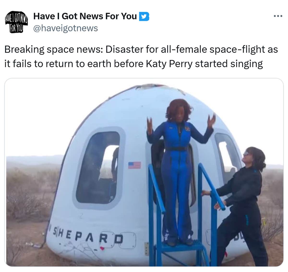 21 of the best memes about Katy Perry going to space