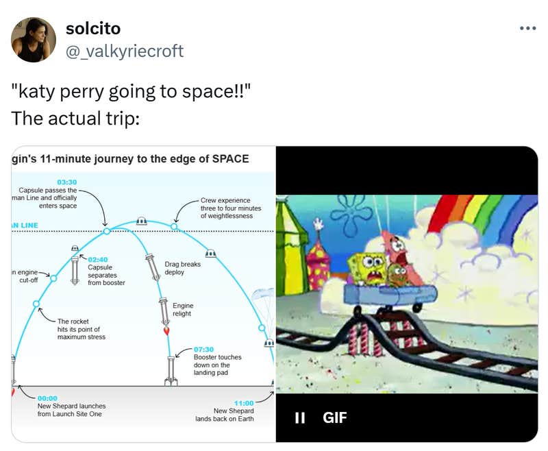 21 of the best memes about Katy Perry going to space