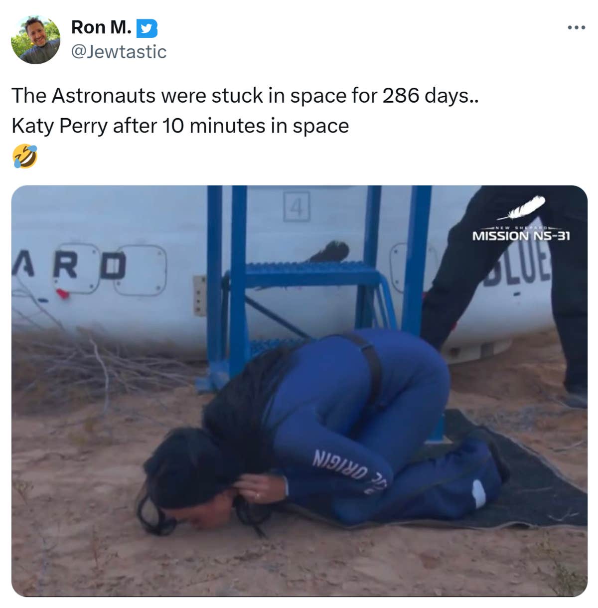 21 of the best memes about Katy Perry going to space