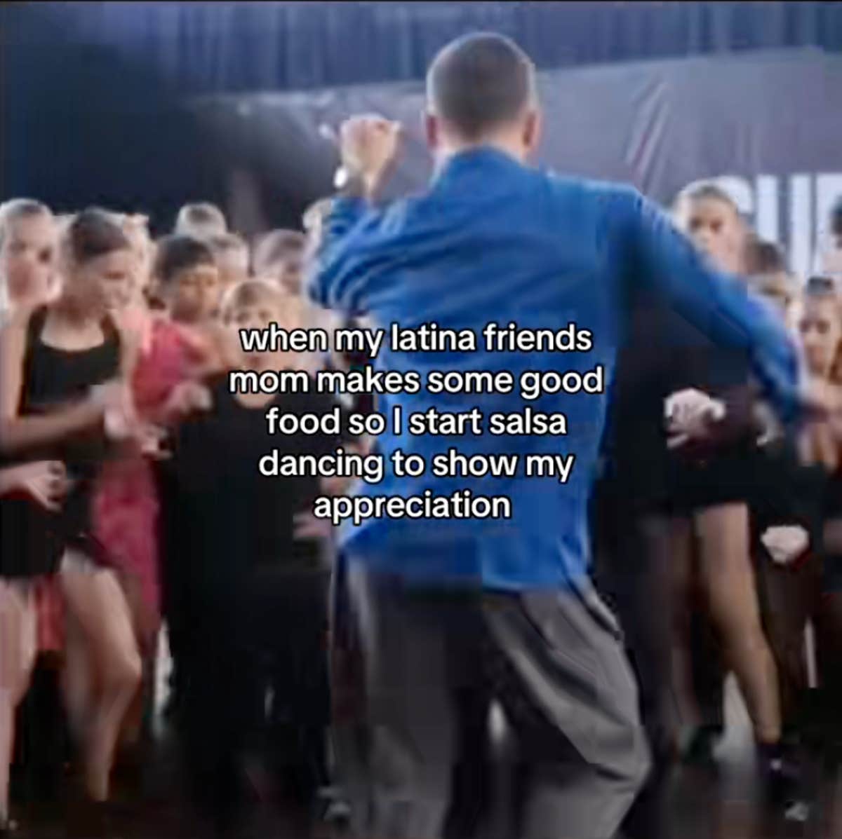 Everyone's obsessed with the "Blue Shirt Dance Guy" and doing "The Whisk"