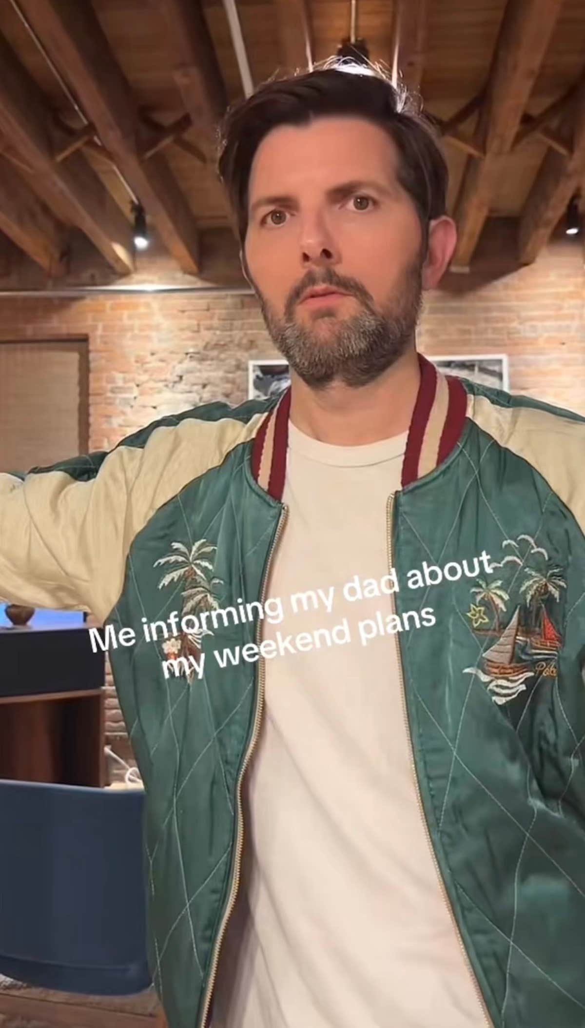 Adam Scott appears in daughter Frankie's TikTok, delighting fans