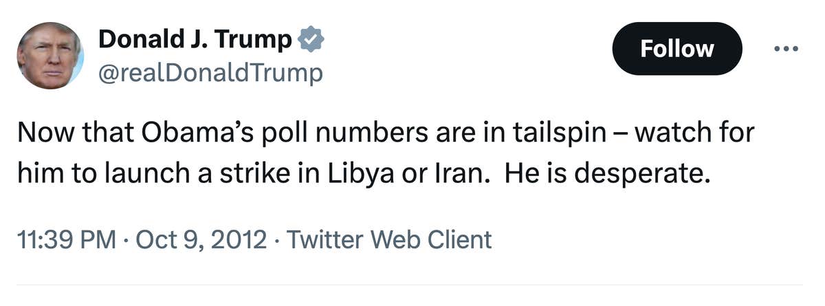 Trump slammed as hypocrite after 2013 Iran war tweet resurfaces amid ...
