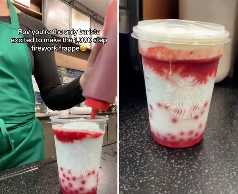 The Firework Frappuccino Teased By Starbucks Baristas