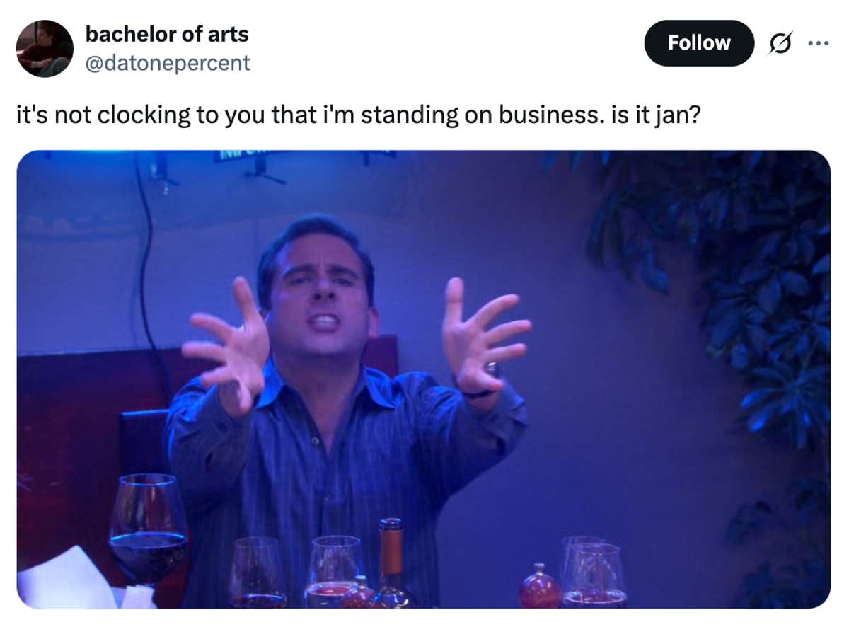 It's Not Clocking To You: The Best "Standing On Business" Memes