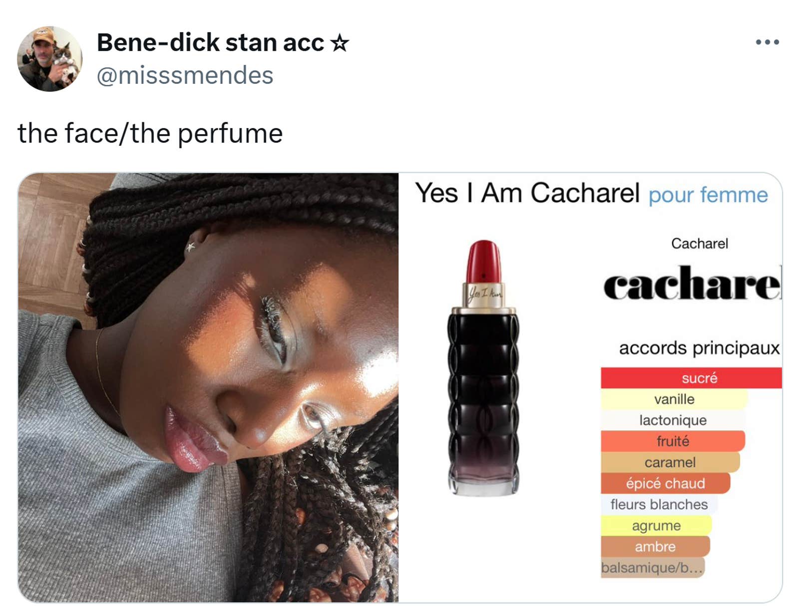 "The face vs the perfume" meme is peak Gen Z aesthetic irony