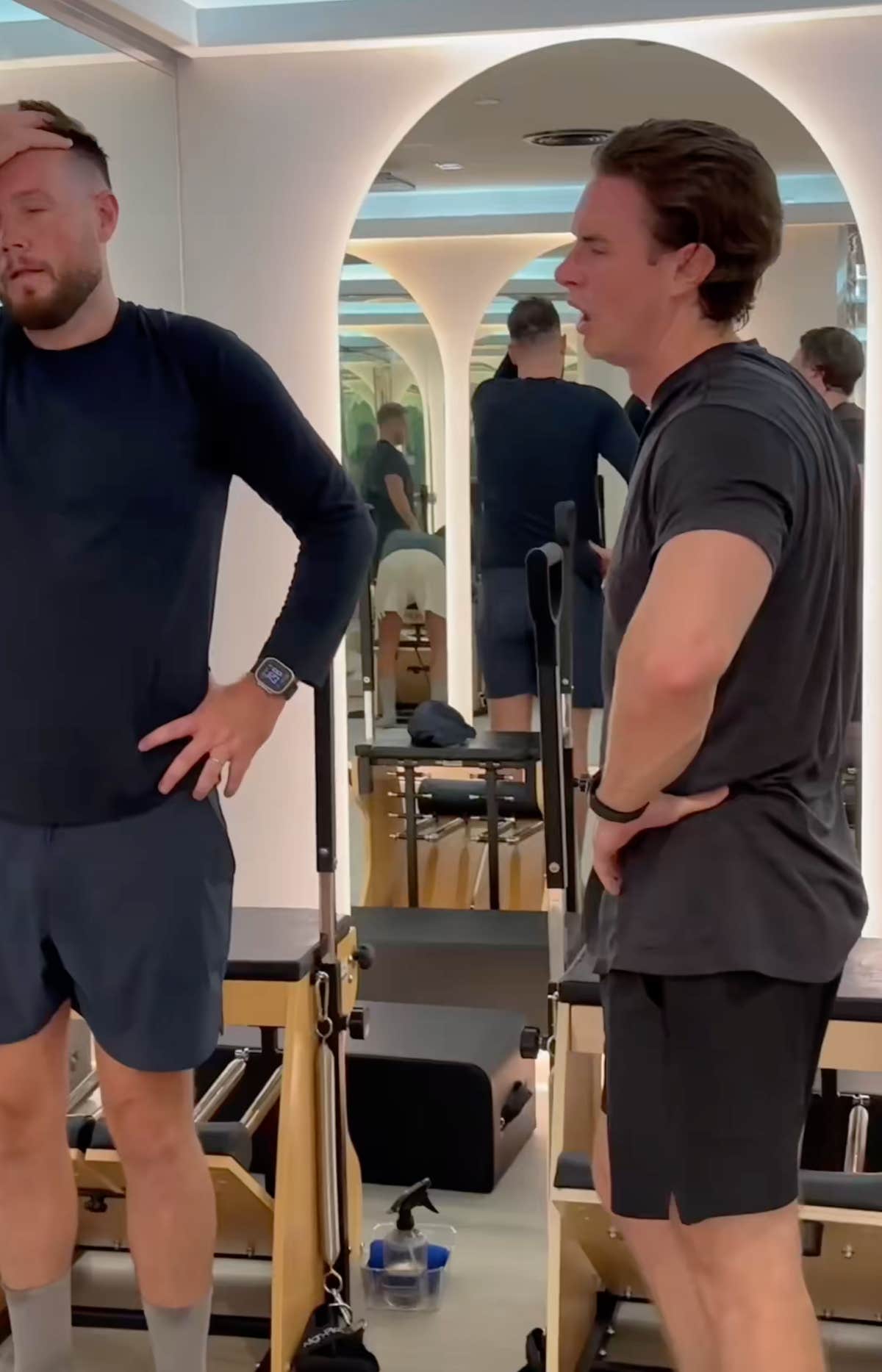 Video captures gym bros being humbled by pilates classes