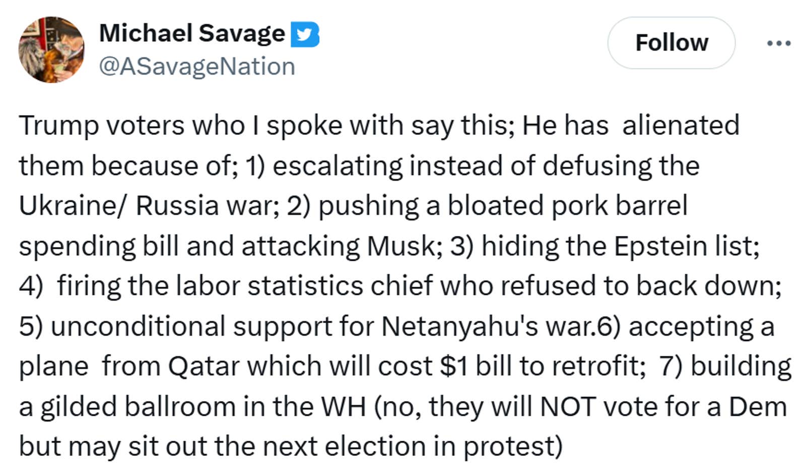 Right-wing radio host Michael Savage says MAGA is turning on Trump—and ...