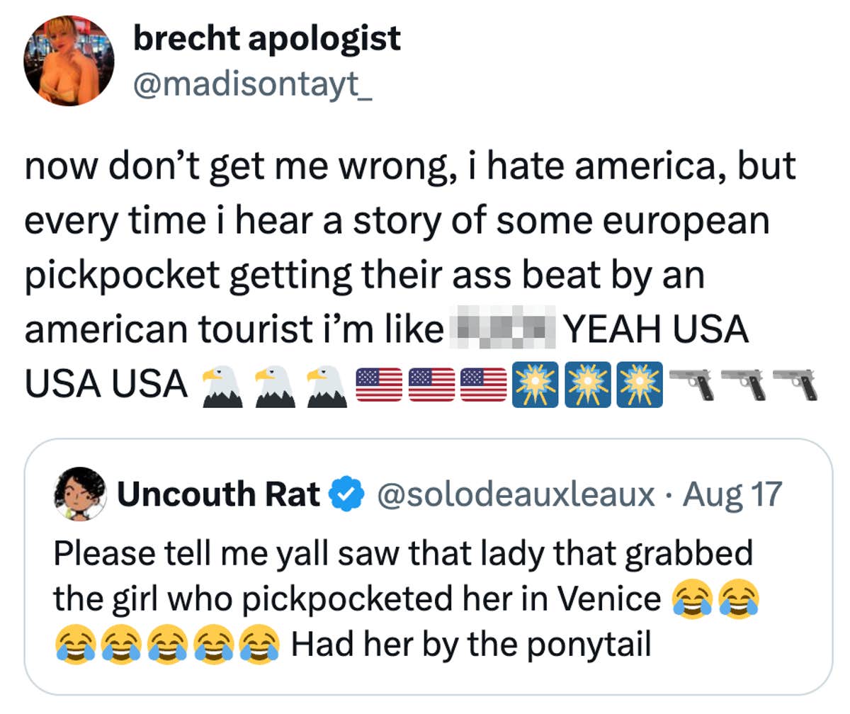 Why Are Americans Uniting in Patriotism Over Pickpockets?