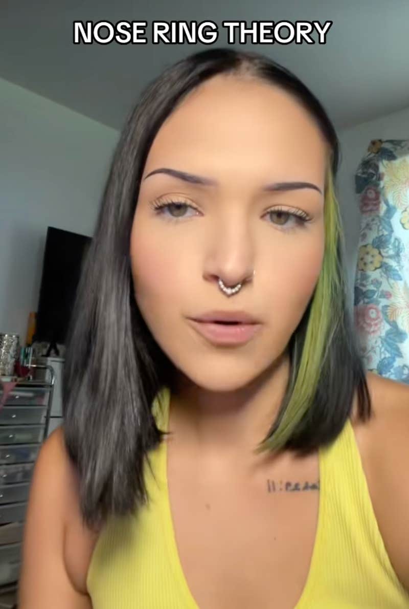 What is the "nose ring theory"? TikTok creator reclaims septum piercing stereotype as resistance