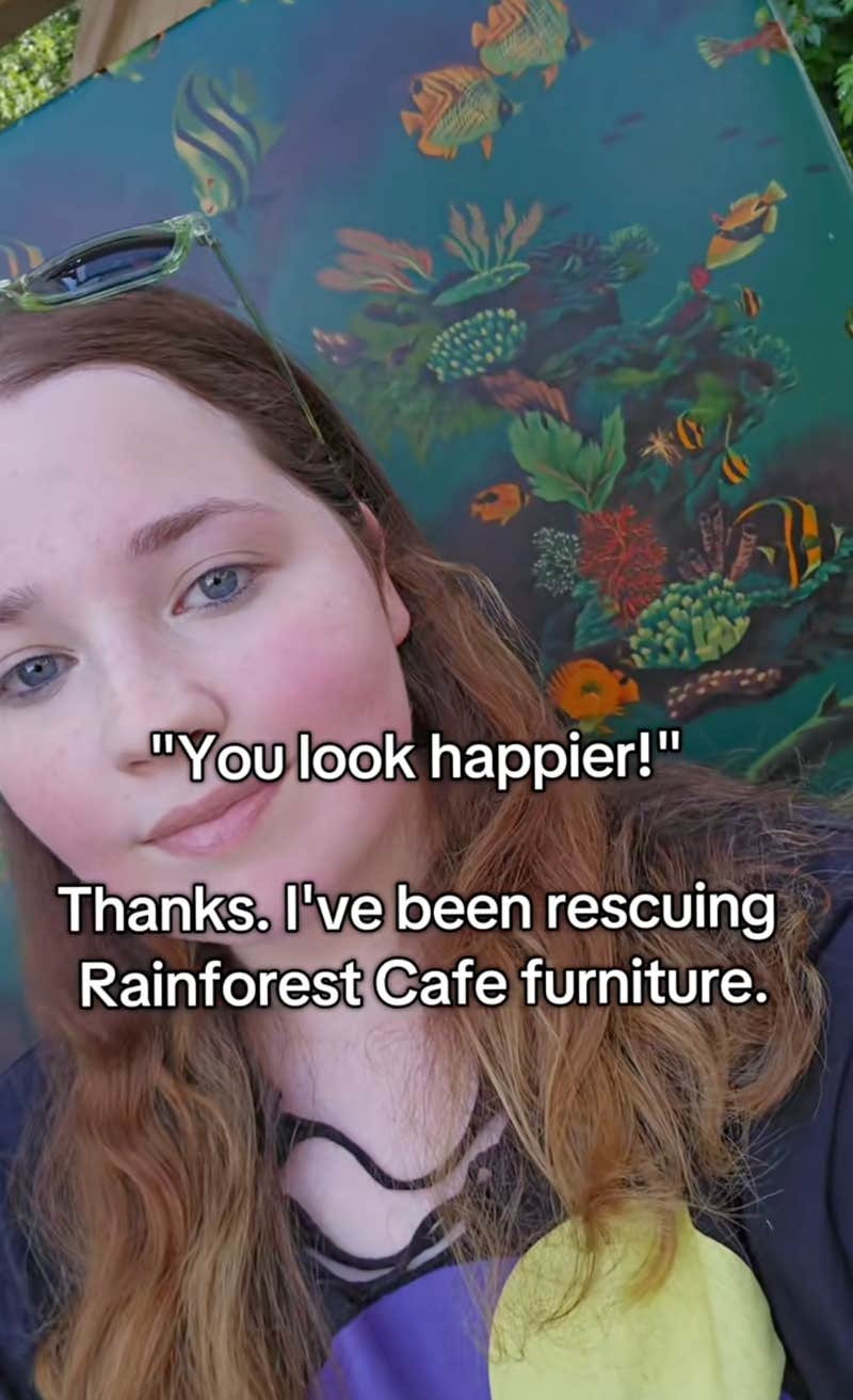 Woman's nostalgia hobby is restoring Rainforest Cafe furniture