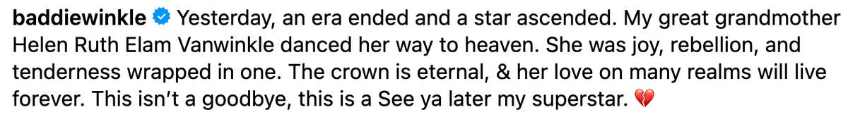 Baddie Winkle, The Internet's Baddest Grandma, Dies At 97