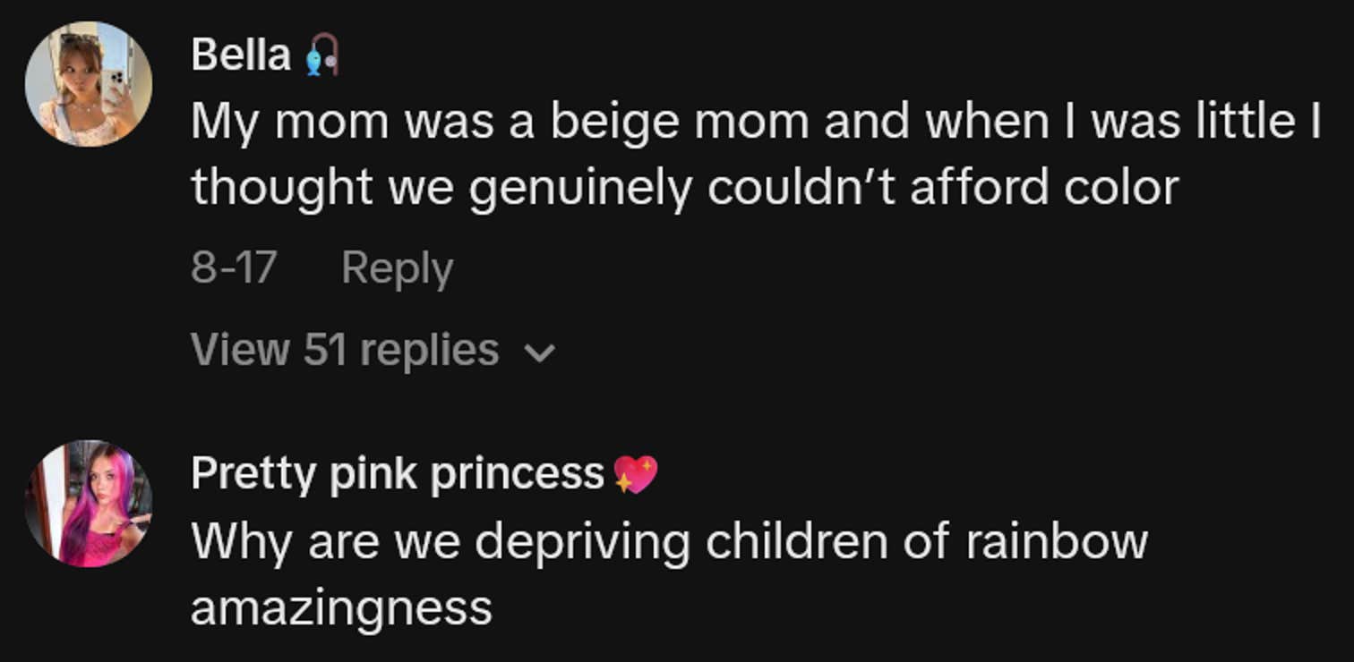 Daughter Of "Sad Beige Mom" Tries To Brighten Up Her Room