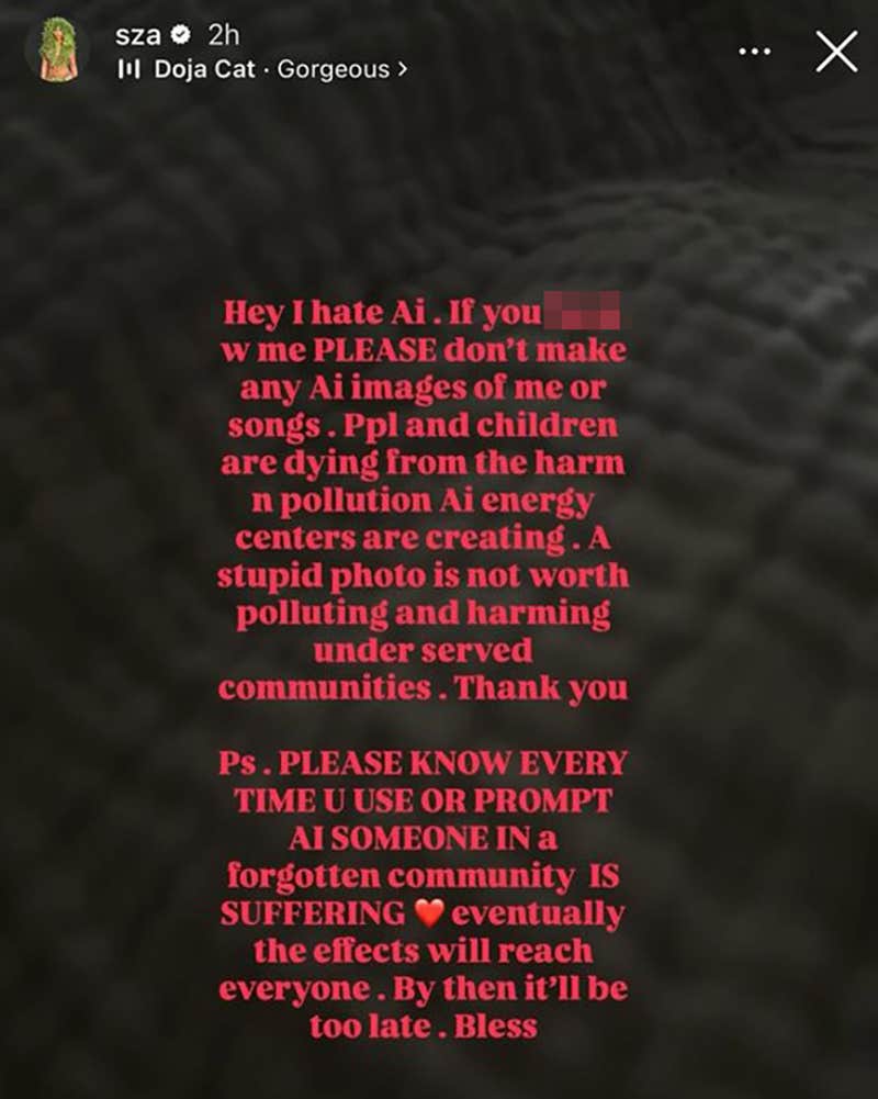 Why Does SZA Ask Fans to Stop Making AI Photos?