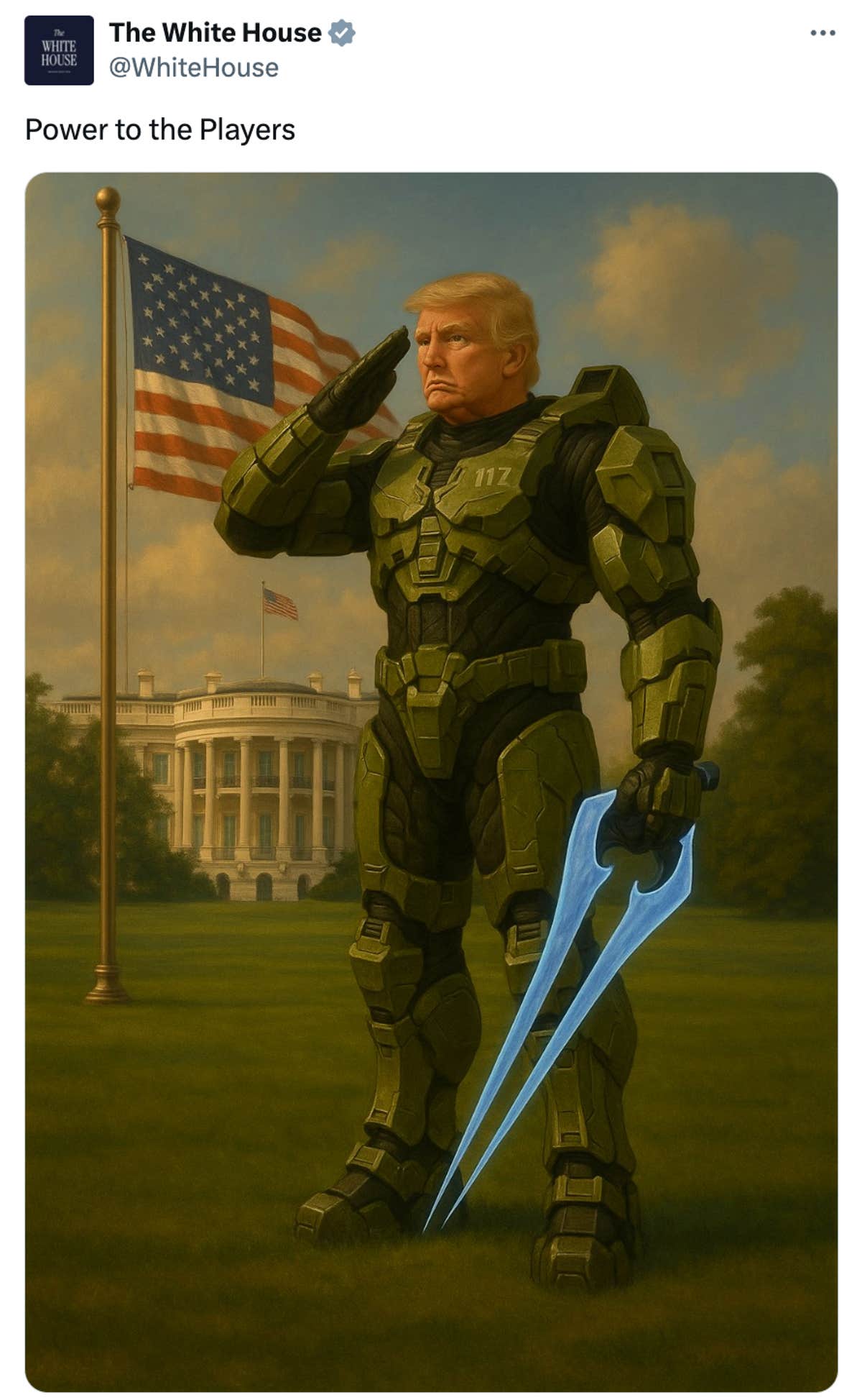 Halo fans are clowning the White House over its Trump-as-Master-Chief post