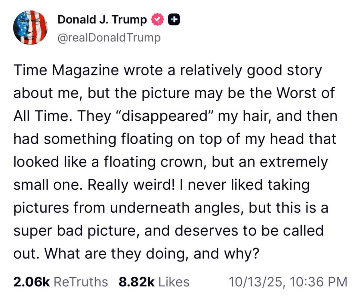 "They disappeared my hair": Trump lashes out at Time Magazine for using ...
