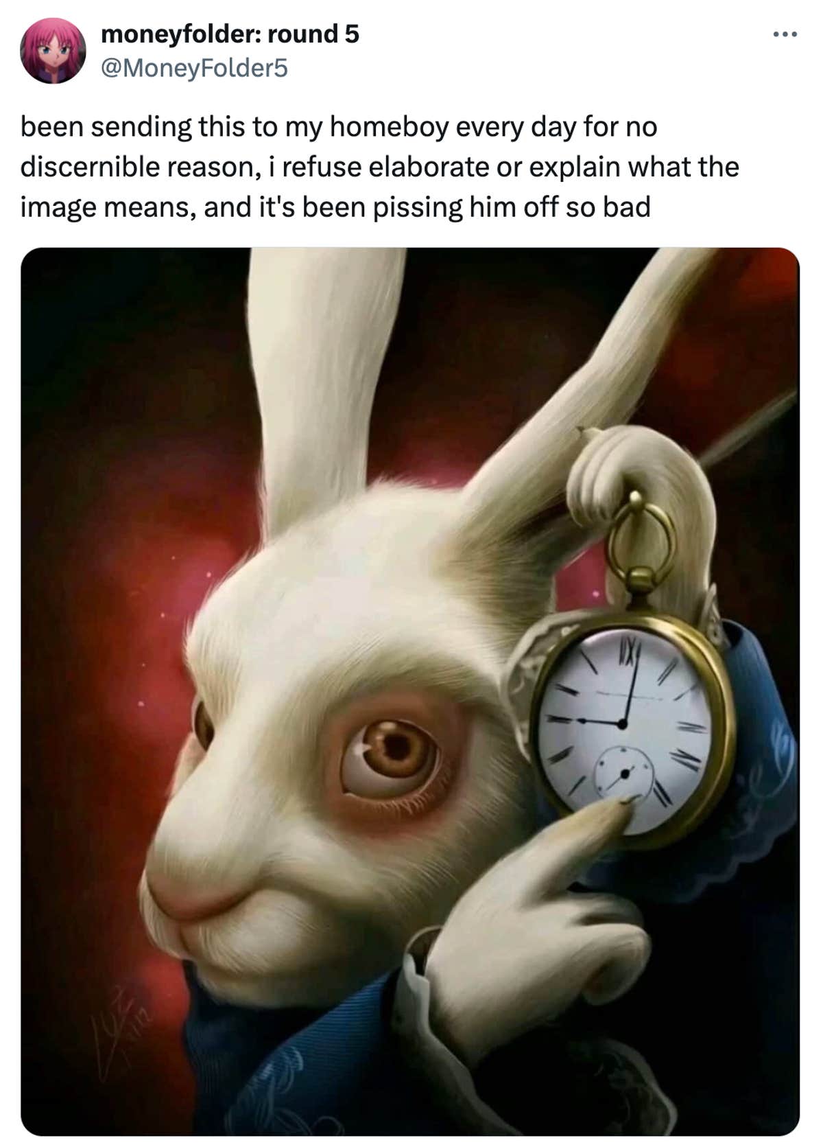 The “white rabbit pointing at a clock” meme explained: origins, meaning, and why everyone thinks ...