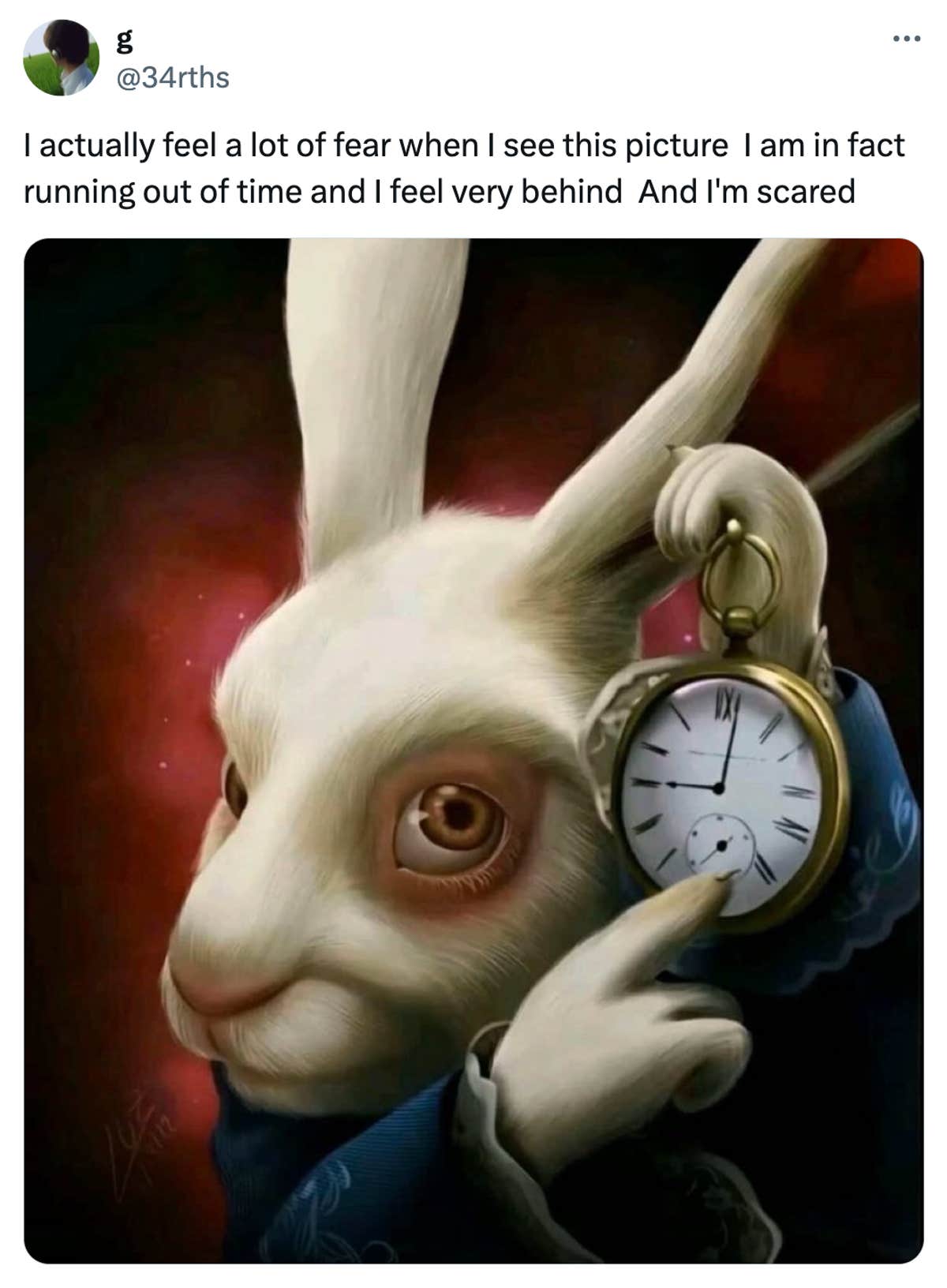 The “white rabbit pointing at a clock” meme explained: origins, meaning ...