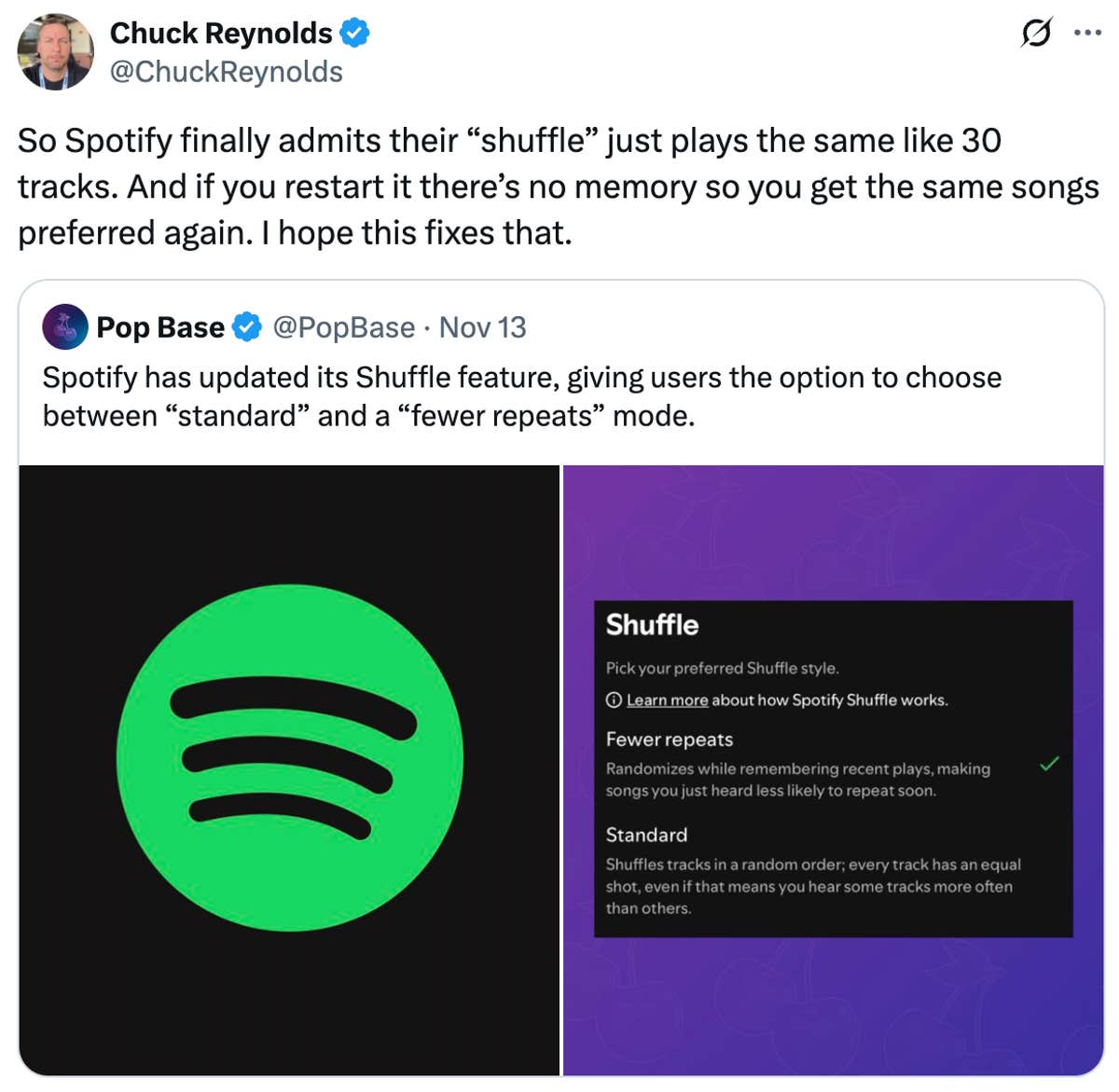 Spotify Releases New Shuffle Feature For Fewer Repeats