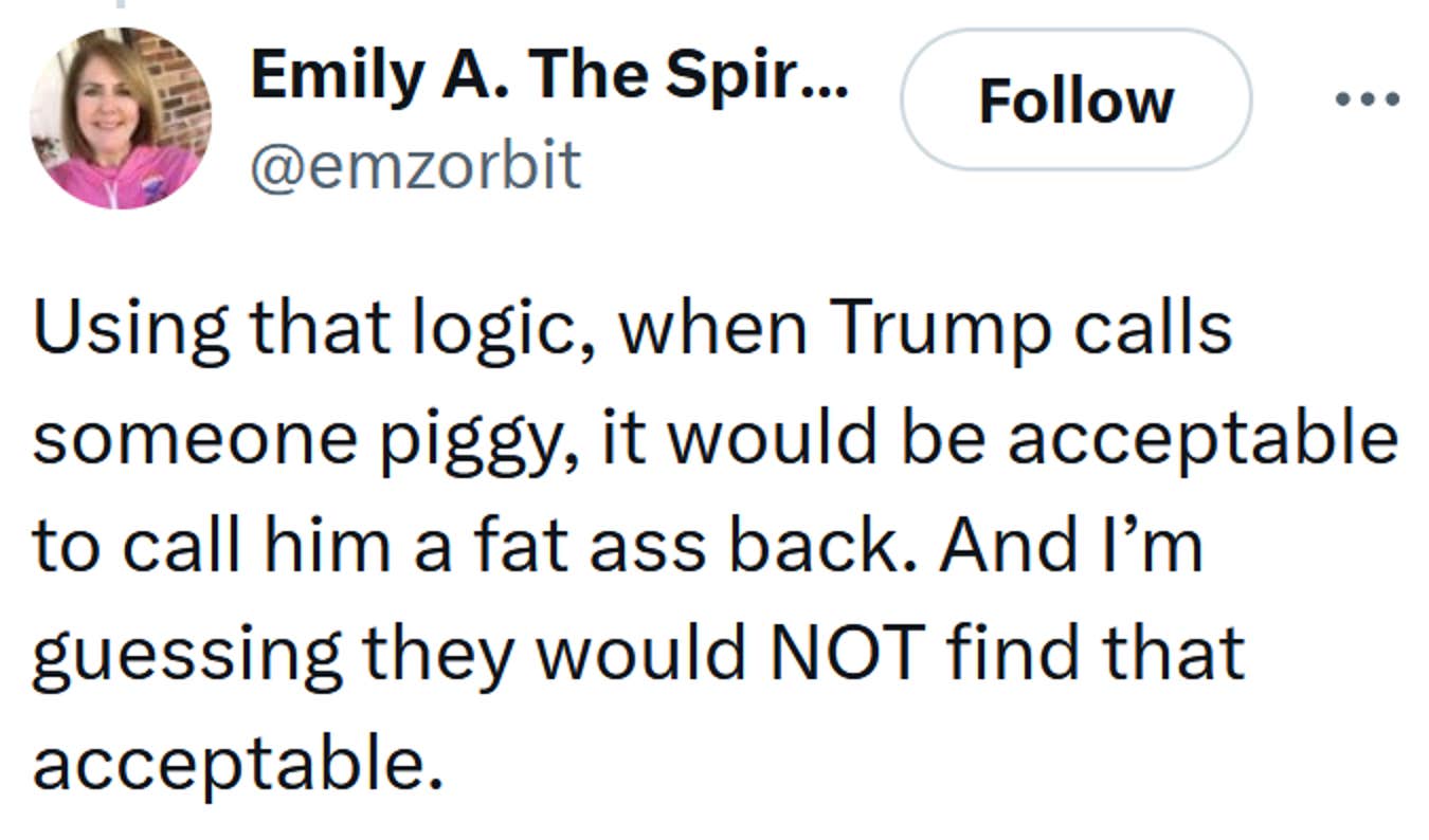 White House issues response after Trump tells reporter "quiet, piggy"