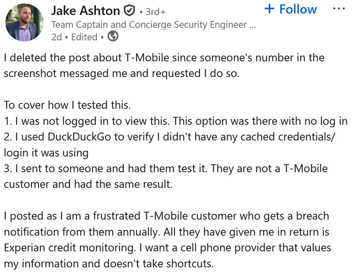 "Is this why you keep getting hacked?": Engineer exposes T-Mobile ...