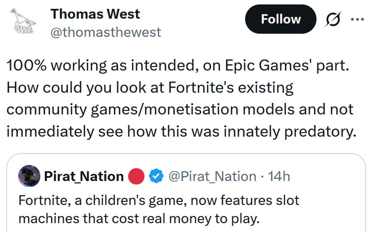 "Innately predatory": Critics slam Epic Games for approving a gambling ...