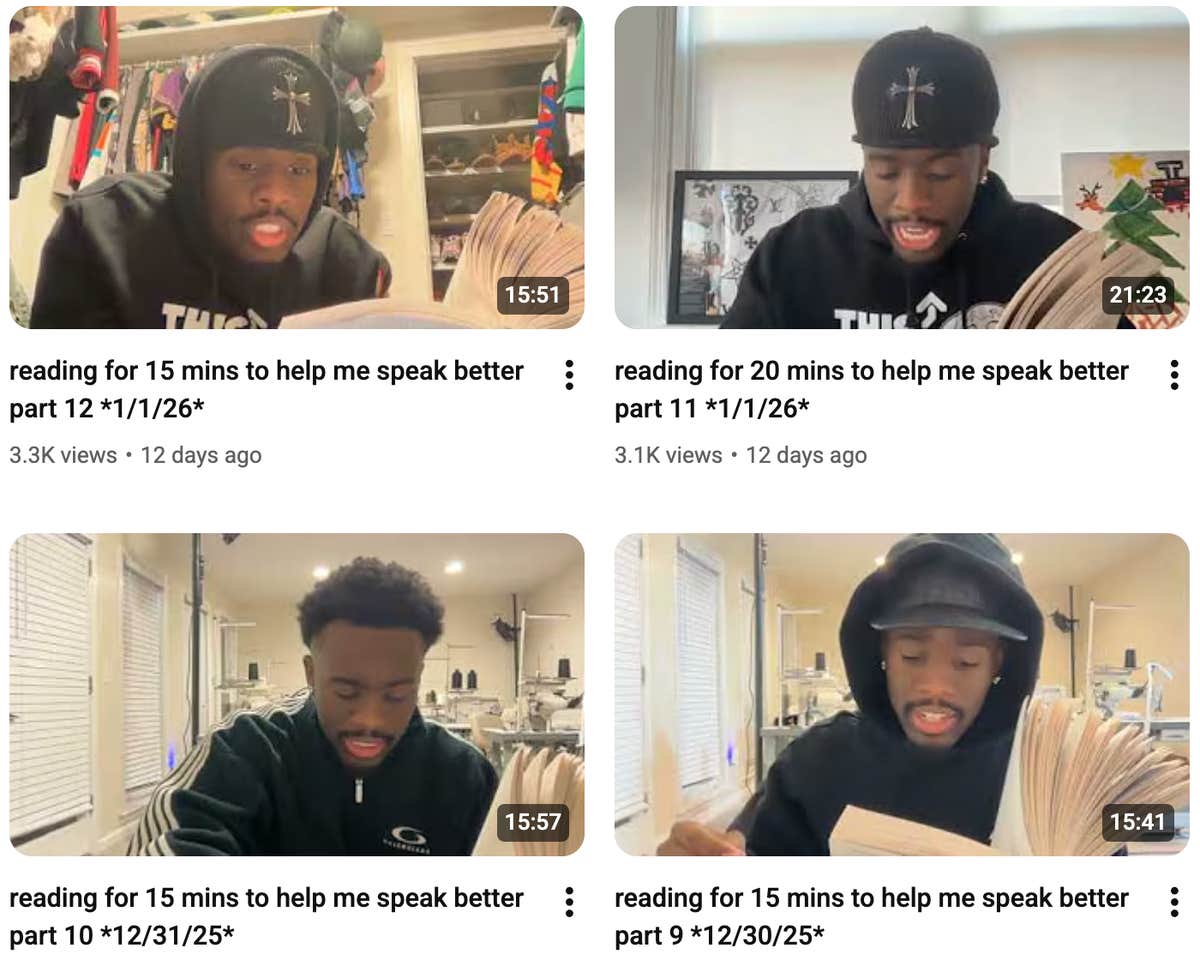 Kai Cenat explained why he started reading books every day