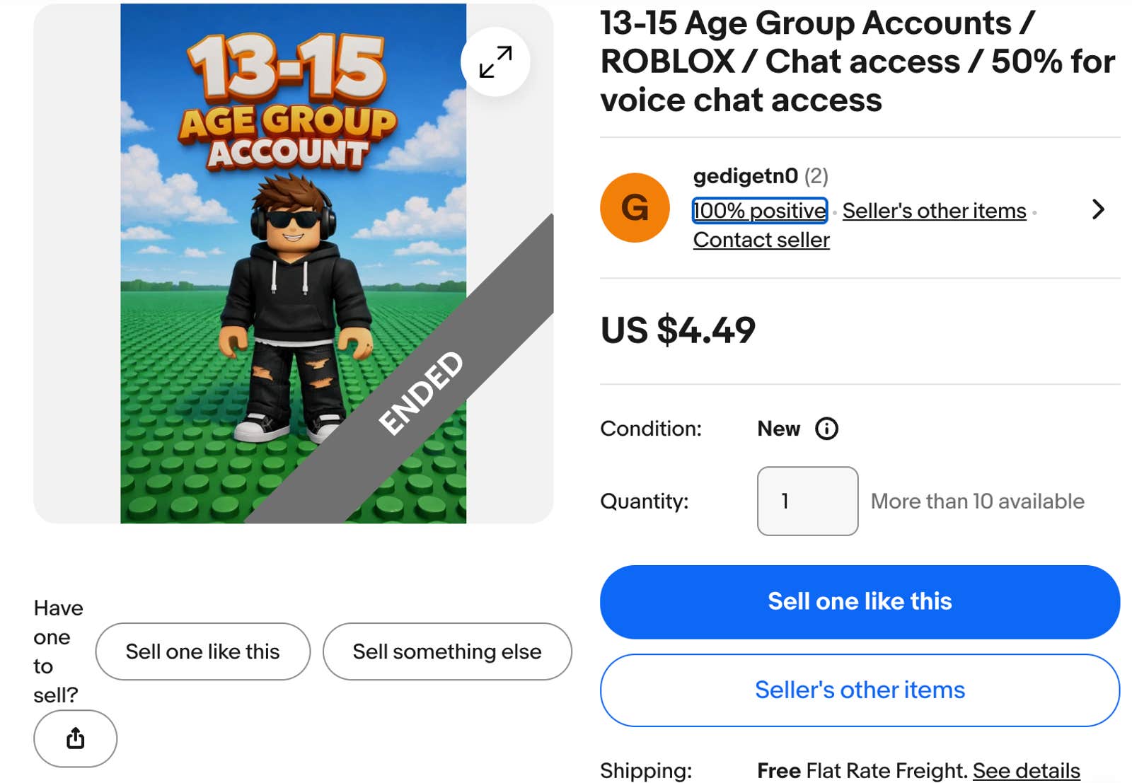 Age Verified Roblox Accounts Are Popping Up On Ebay