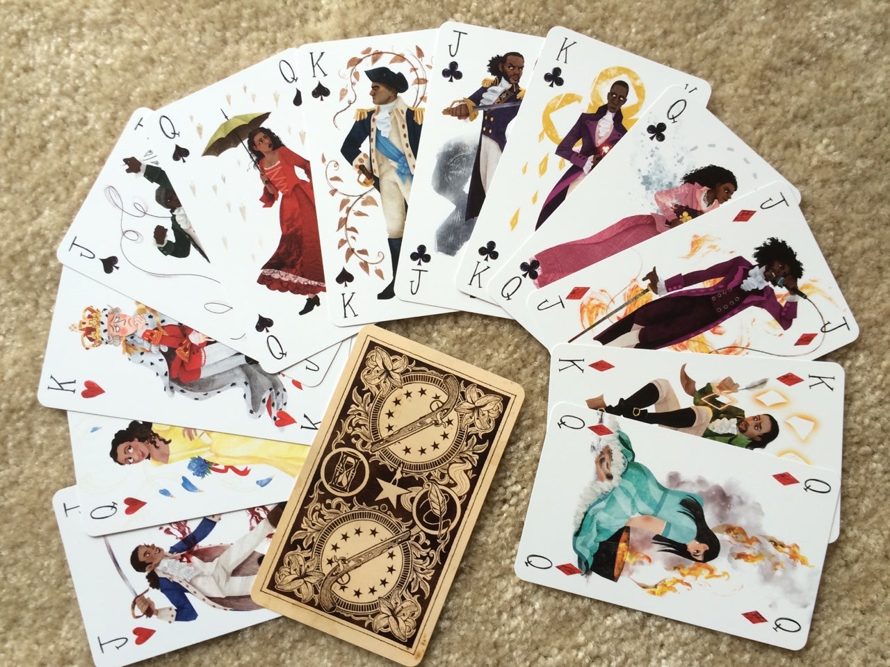 Fanartist creates beautiful playing cards inspired by the 'Hamilton' cast
