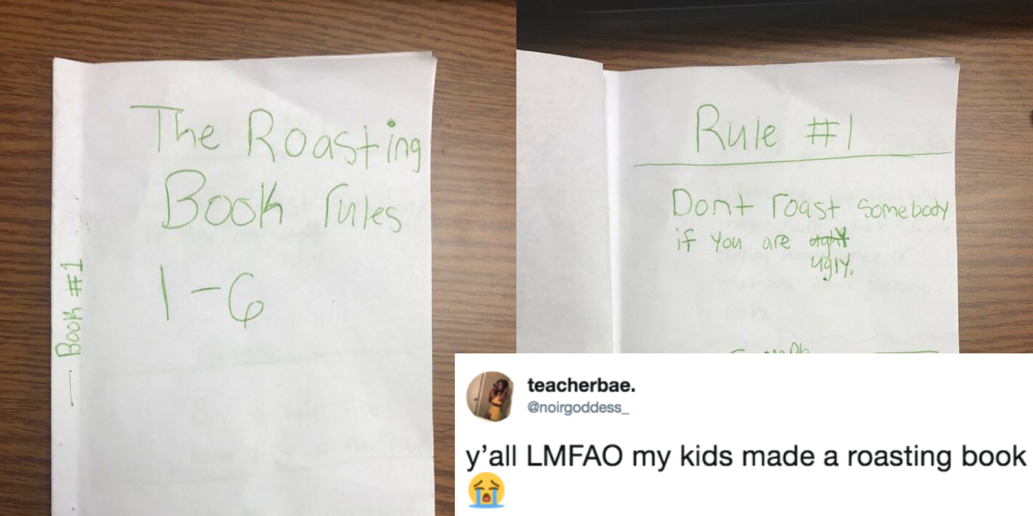 Rules For Roasting: Teacher Finds Students' Ingenious Roasting Guide