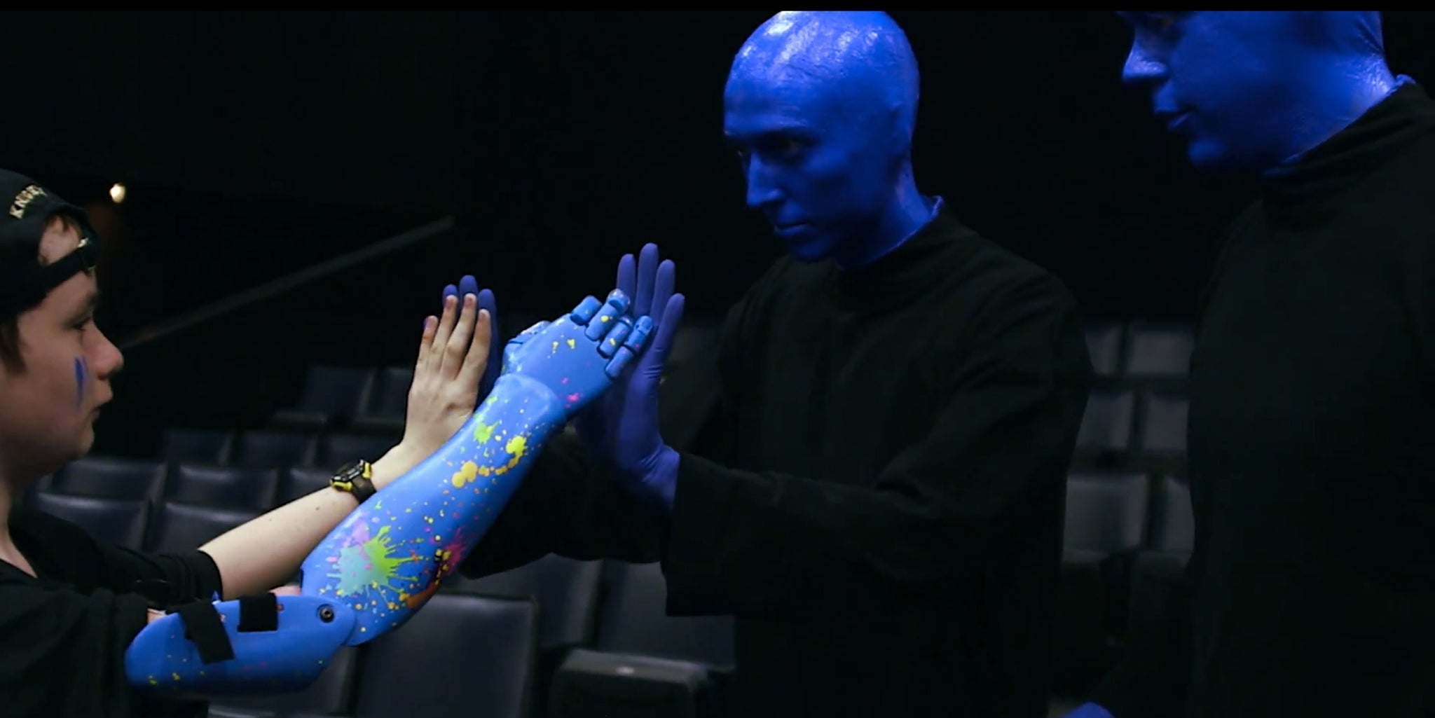 Blue Man Group outfits young fan with a robotic arm - The Daily Dot