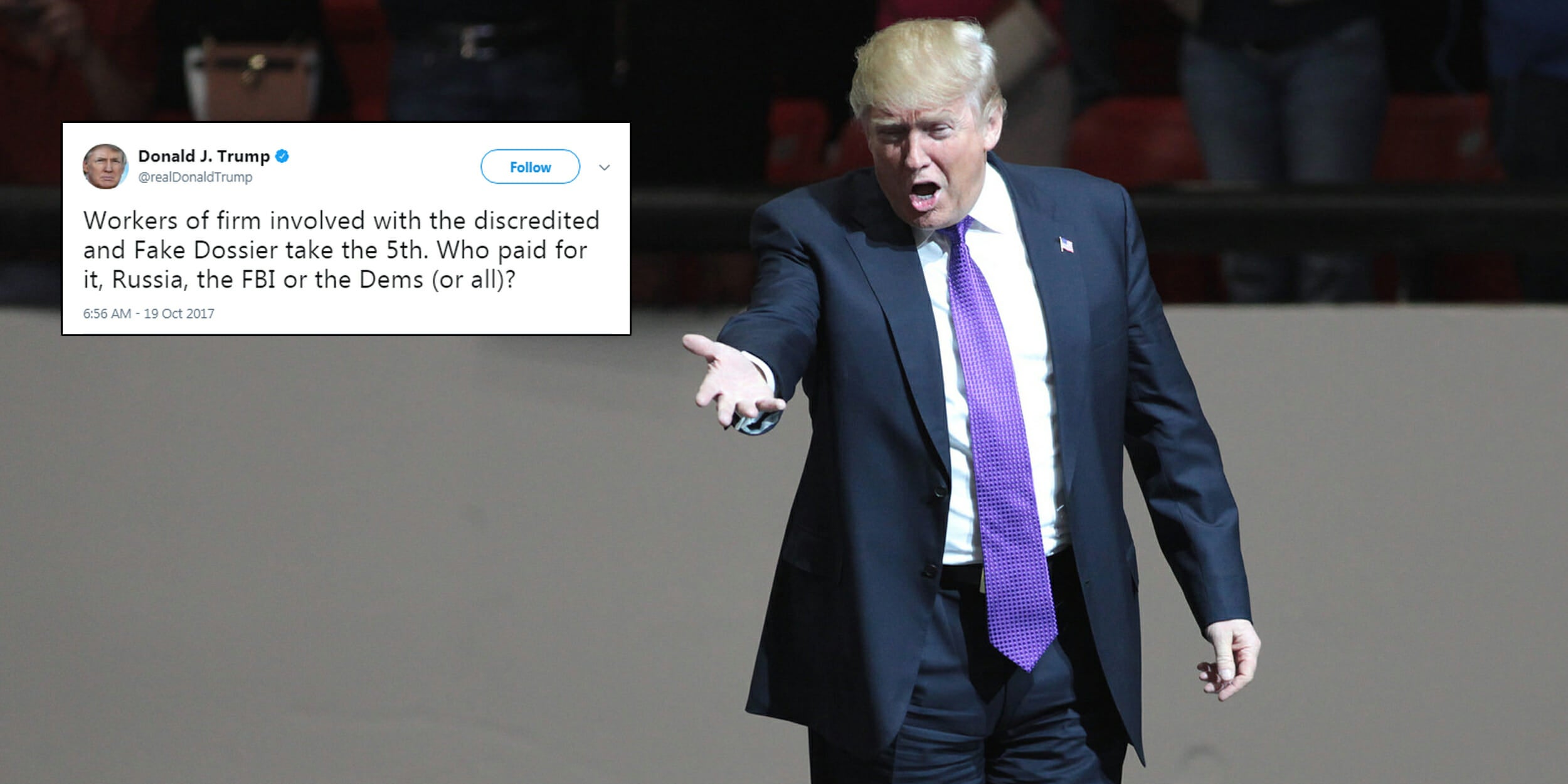 Trump Suggests Pee Tape Dossier Was Paid For by FBI