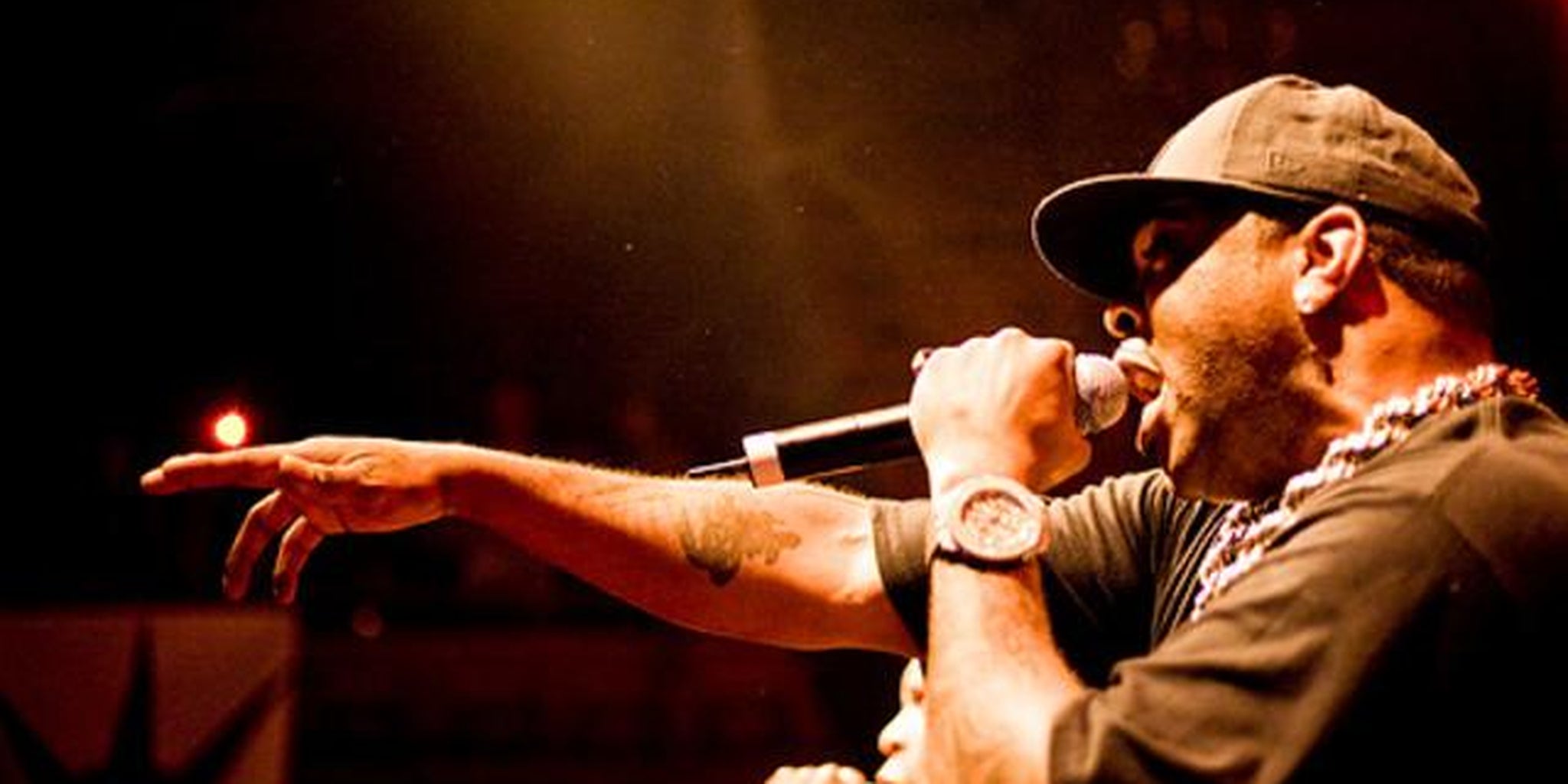 Busta Rhymes Gets Too Hype Tumbles Off Stage During Show