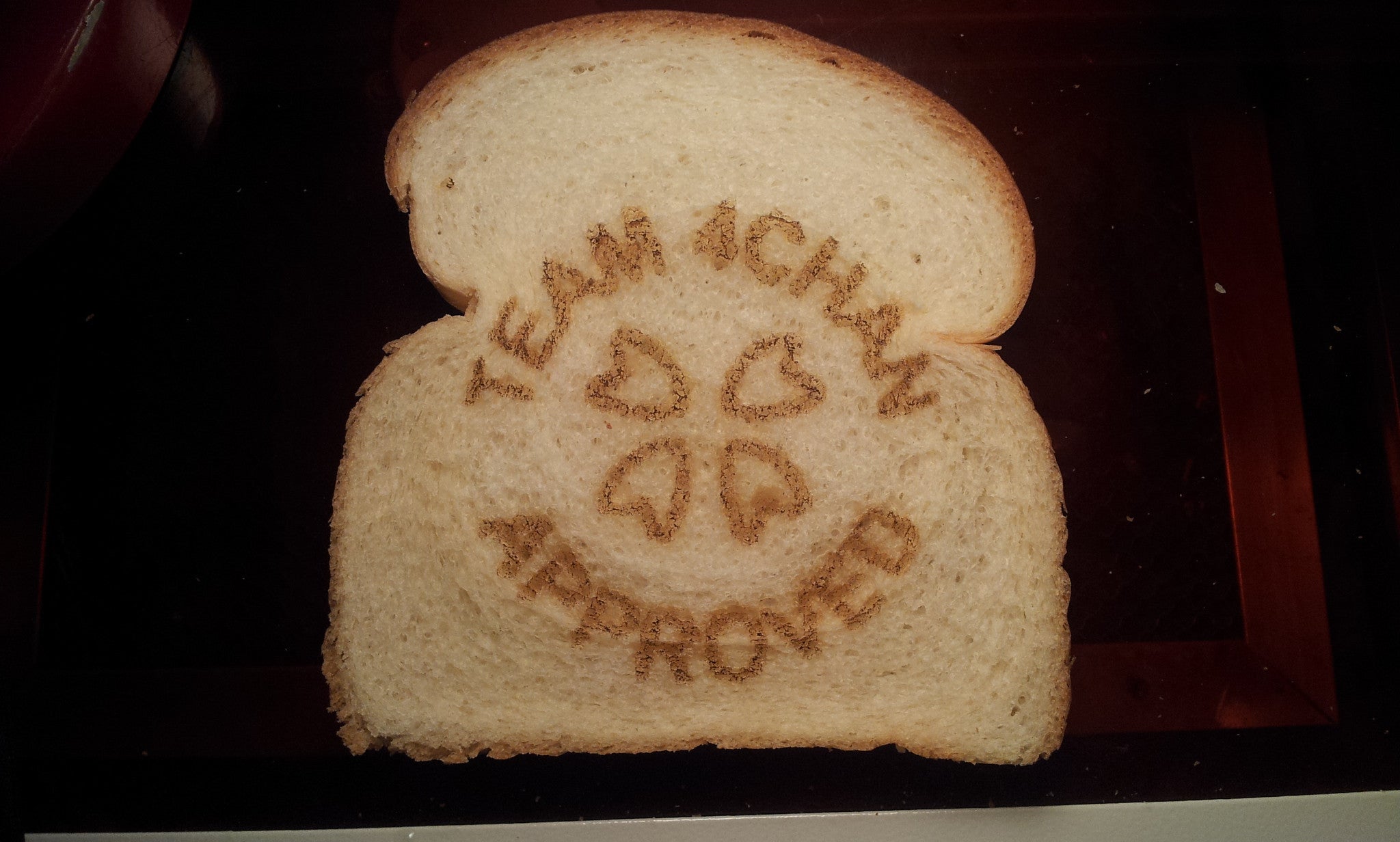 This is what happens when you give 4chan a toast engraver