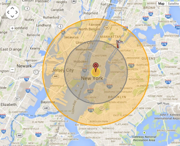 Nukemap uses blast radiuses to send us a wakeup call