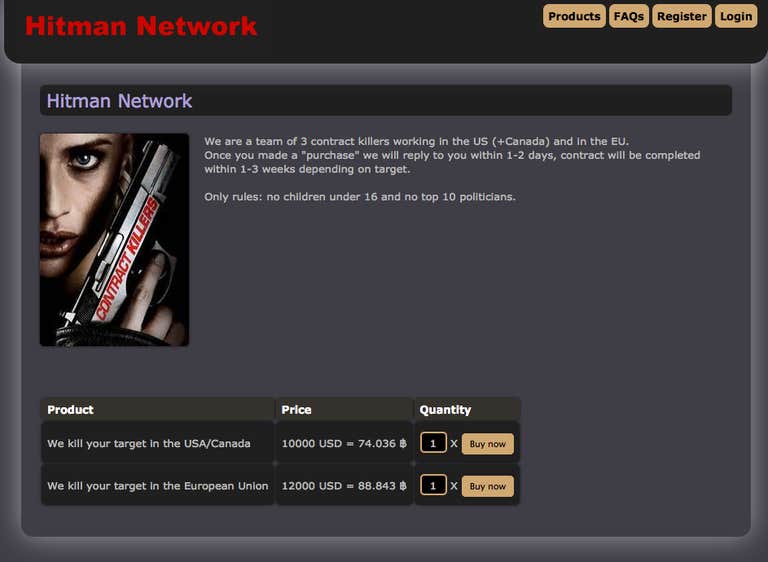 Searching For A Hitman In The Deep Web The Daily Dot