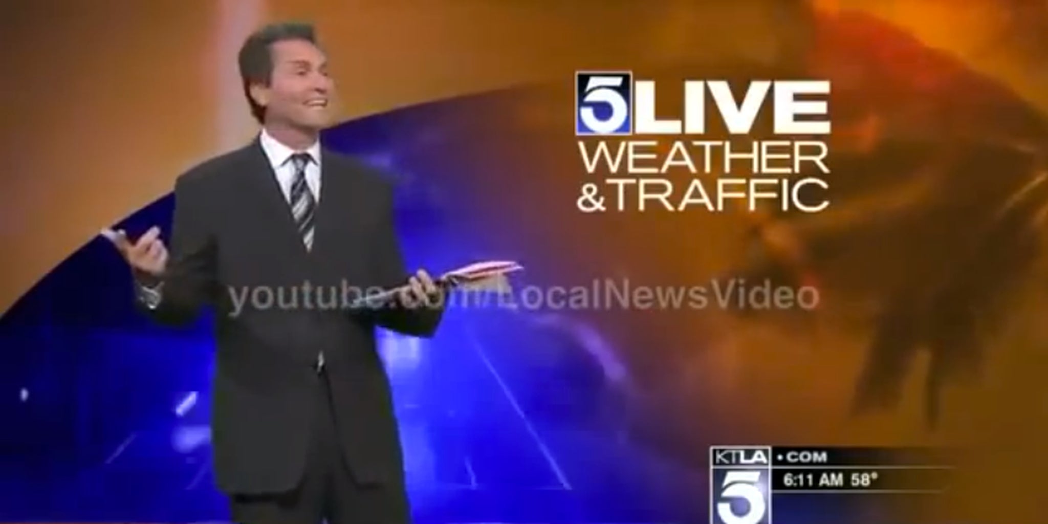 Watch this weatherman get duped into wishing 'Hugh Janus' a happy birthday