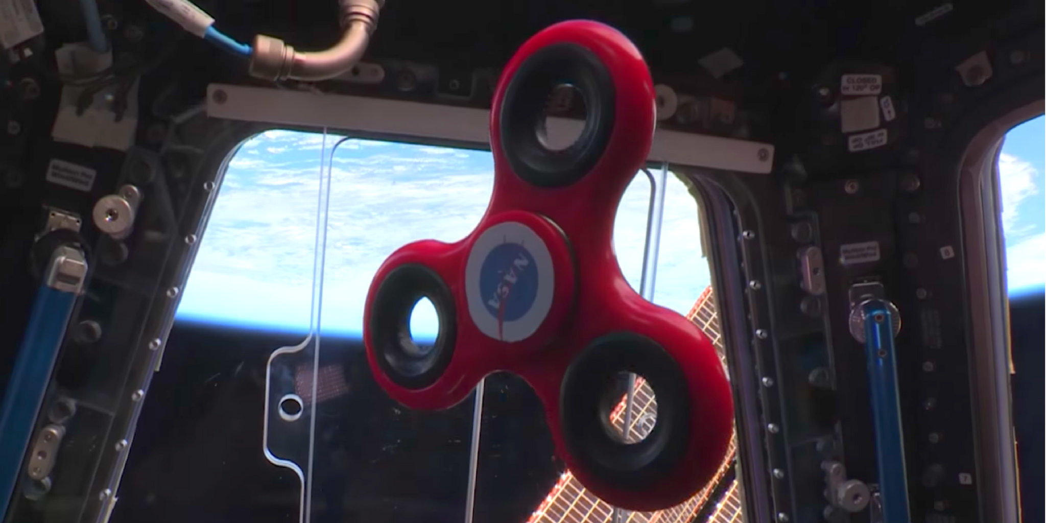 Watch: NASA's International Space Station Shows Off Fidget Spinners