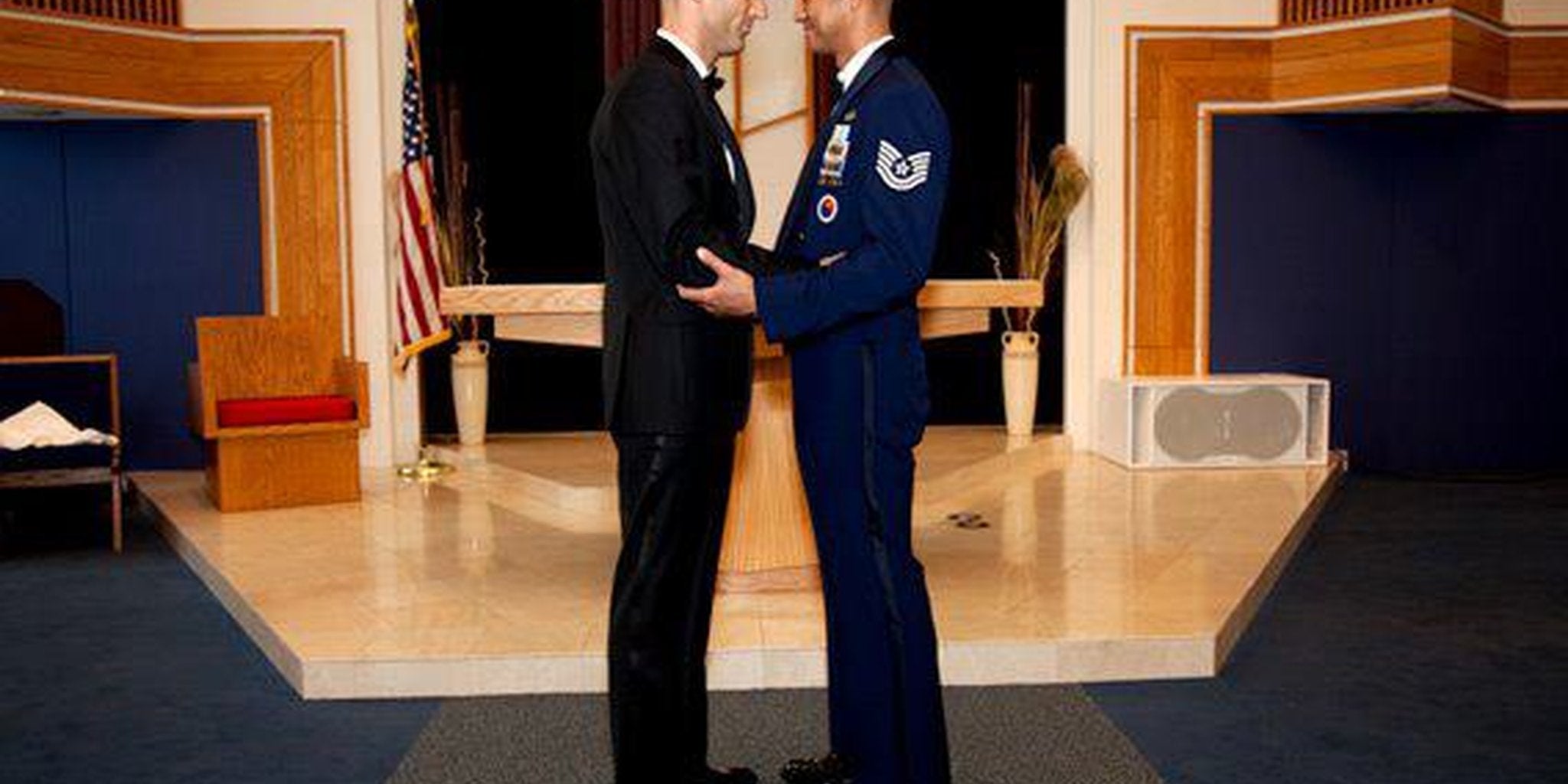First-ever civil union on a military base goes viral on Facebook