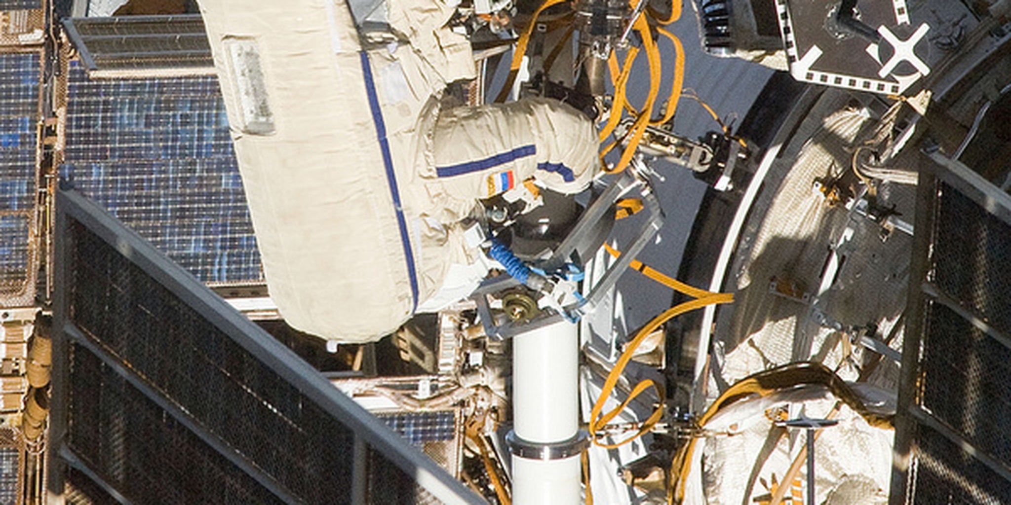 Watch cosmonauts set the record for the longest spacewalk in Russia's ...