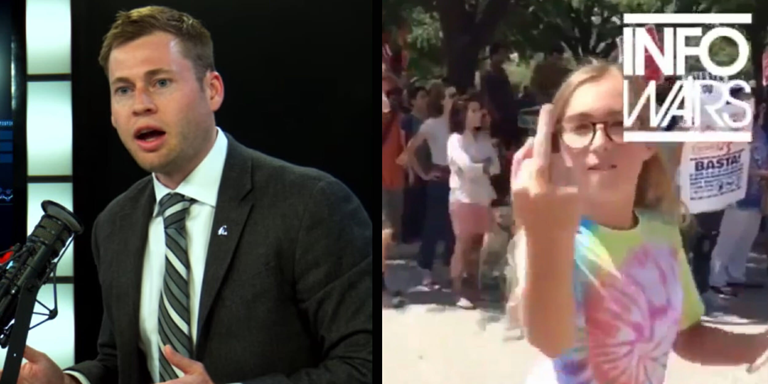 Infowars Host Owen Shroyer Responds To Girl Who Called Him A F King